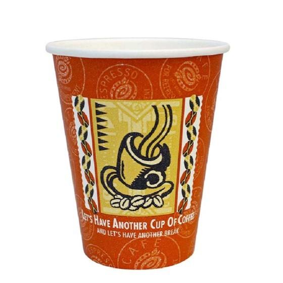 厚紙コップ◇厚紙を使用した、タフで丈夫な、ホット＆コールド用紙コップです。●サイズ：口径×高さ（φ79.6×94.5mm）●容量：281ml●入数：50個