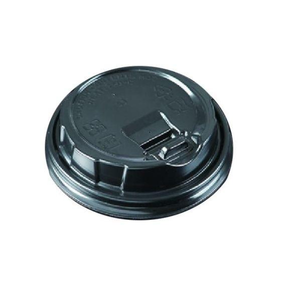 80リフト PP 黒 （蓋）◇口径φ80mmの共通フタ（KMW-240/KMA-240/KMJ-240）◇穴はリフトアップリッドの蓋です。●材質：PP（少し光っている黒色）●サイズ：φ82×22.5mm●入数：1000個（50個×20)