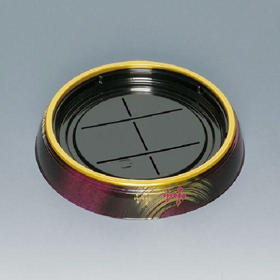 新丸桶 8H(S) うるし 本体◇高級感あるフォルムで光沢があります。◇中身が沈まない舞台形状になっています。◇盛り付けしやすい！底にラインがあります。●本体：レンジ不可●素材：HIPS●耐熱温度：80℃　　　　　●サイズ（外寸×深さ/mm...