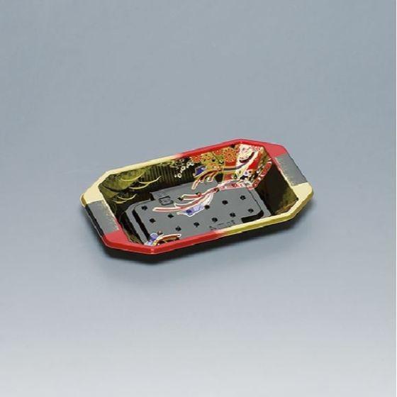 和皿 4H 蒔絵◇漆器のような高級感！◇スミ切りを施した優美でシャープな形状が、どのようなメニューにも合います。◇両サイドの大きなフランジと内側側面の傾斜で内容物を大きく見せることができます。●本体：レンジ不可●素材：HIPS●耐熱温度：8...