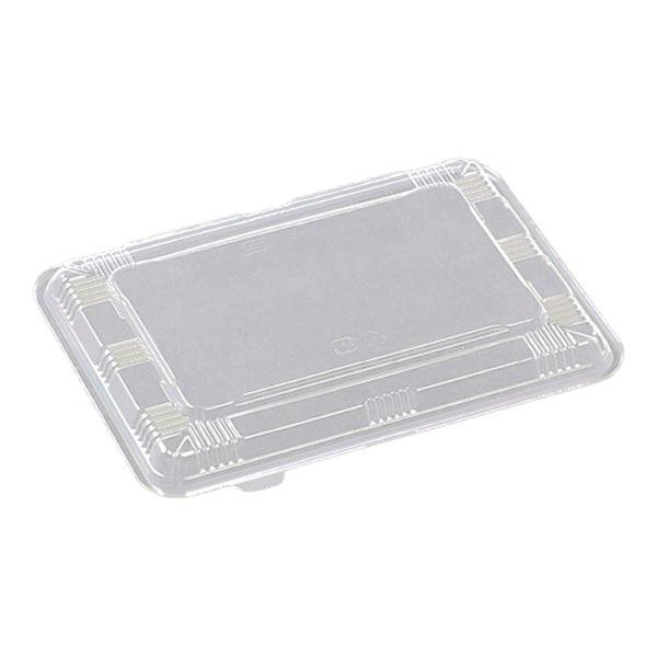 T-箱弁23-17内嵌合IC蓋◇定番のお弁当に使いやすい、オーソドックスな弁当容器！●本体：レンジ使用不可●素材：OPS●耐熱温度：約80℃　　　　　　●サイズ：214×161×18mm ●入数：50枚