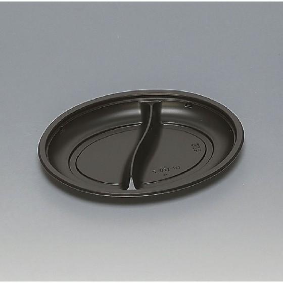 TR-170-2H 黒 本体 ◇TRシリーズ・多彩な形状でいろいろなメニューに対応！●本体：レンジ対応●素材：PPF●耐熱温度：130℃　　　　　●サイズ：240×180×25mm ●入数：50枚【50枚】TR-170-2H 黒 本体 楕円...