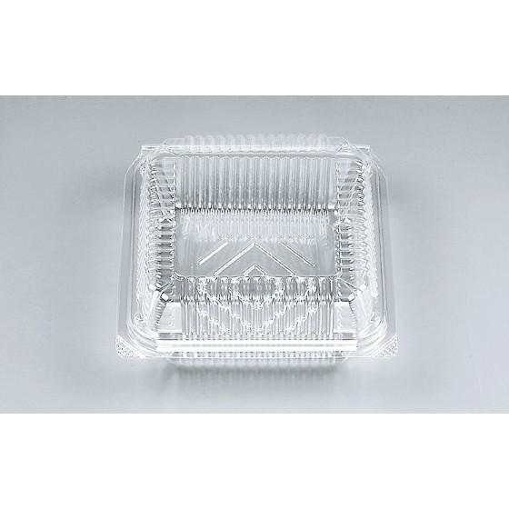 フードパック KHS-8◇本体と蓋がパチッと閉まるフードパックです。◇調理パンの容器やお惣菜の容器として人気です！●材質：OPS●レンジ：不可●サイズ（mm）：128×128×33 フタ20●入数：50枚【50枚】KHS-8 フードパック ...