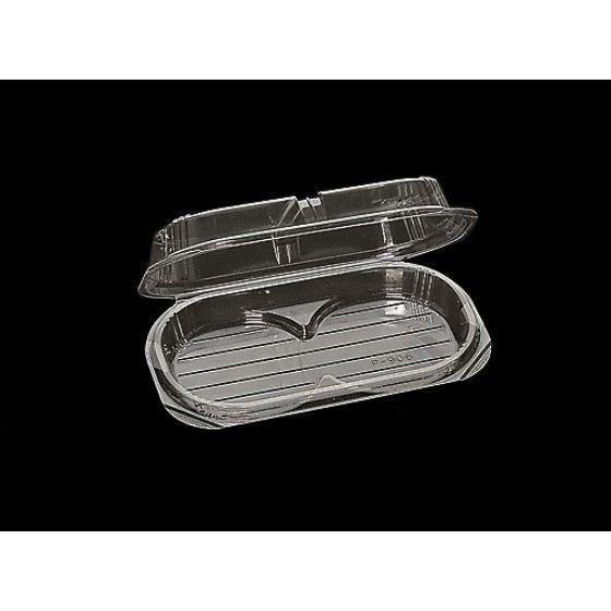 FKパック P−906◇一体式のワンタッチ嵌合容器です。●本体：レンジ不可●素材：OPS●耐熱温度：80℃　　　　　　●サイズ：176×102×18（19）mm●入数：1800枚