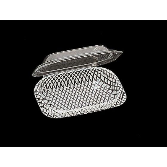 FKパック P−923 白◇一体式のワンタッチ嵌合容器です。●本体：レンジ不可●素材：OPS●耐熱温度：80℃　　　　　　●サイズ：150×111×21（15）mm●入数：50枚