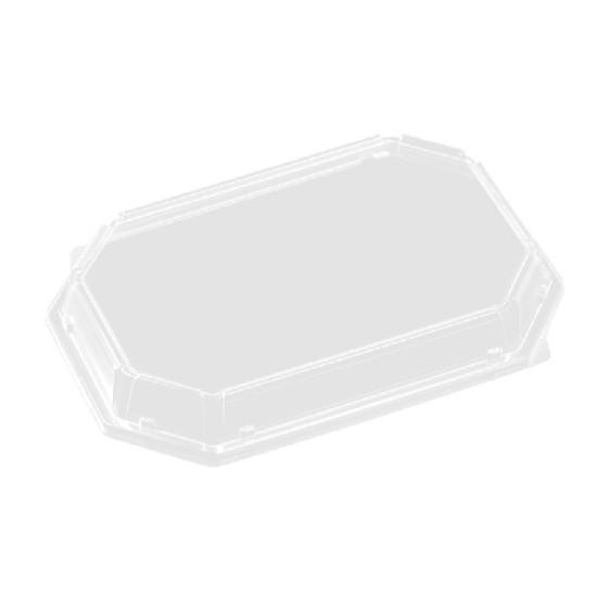 オードブル◇高級な演出をするハカマ形状です。◇重厚感のあるオードブル容器です。●レンジ不可●素材：エコA-PET●耐熱温度：60℃●サイズ：308×210×38（29）mm●入数：10枚