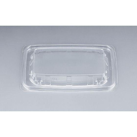 BFエコD37 嵌合蓋◇お惣菜の容器です。◇スーパーやお弁当やさんで人気です。●蓋：レンジ不可●素材：OPS●耐熱温度：85℃　　　　　●サイズ：212×128×16mm●入数：50枚