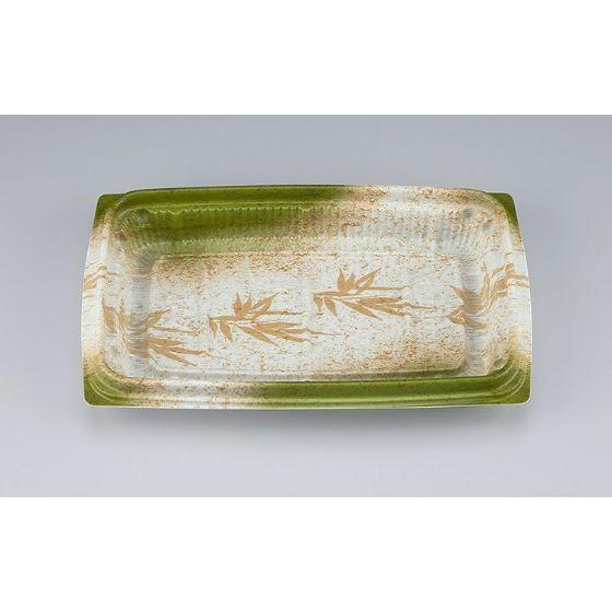 BFエコD37 笹織部 本体◇お惣菜の容器です。◇スーパーやお弁当やさんで人気です。●本体：レンジ可●素材：BF●耐熱温度：105℃　　　　　●サイズ：212×128×28mm●入数：50枚