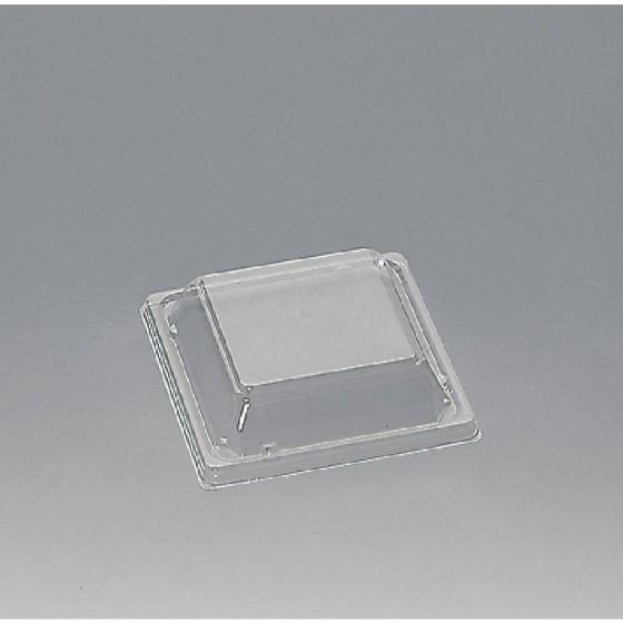 福皿15F 蓋◇定番のお惣菜の容器です。◇スーパーやお弁当やさんで人気です。●蓋：レンジ不可●素材：OPS●耐熱温度：80℃　　　　　●サイズ（mm）：152×152×30●入数：50枚　