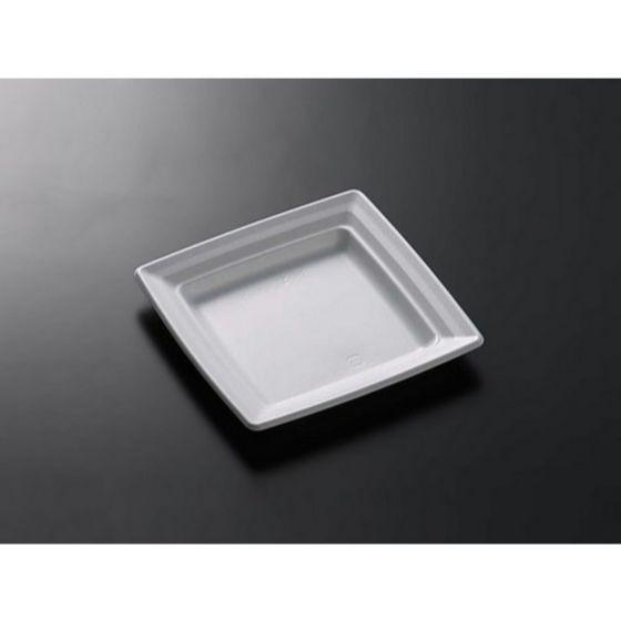 CT沙楽　K18-18　W　身 ◇様々な食のシーンに！◇売り場からそのまま食卓へ！●本体：レンジ対応●素材：CT●耐熱温度：130℃　　　　　●サイズ（mm）：180×180×H22●入数：50枚