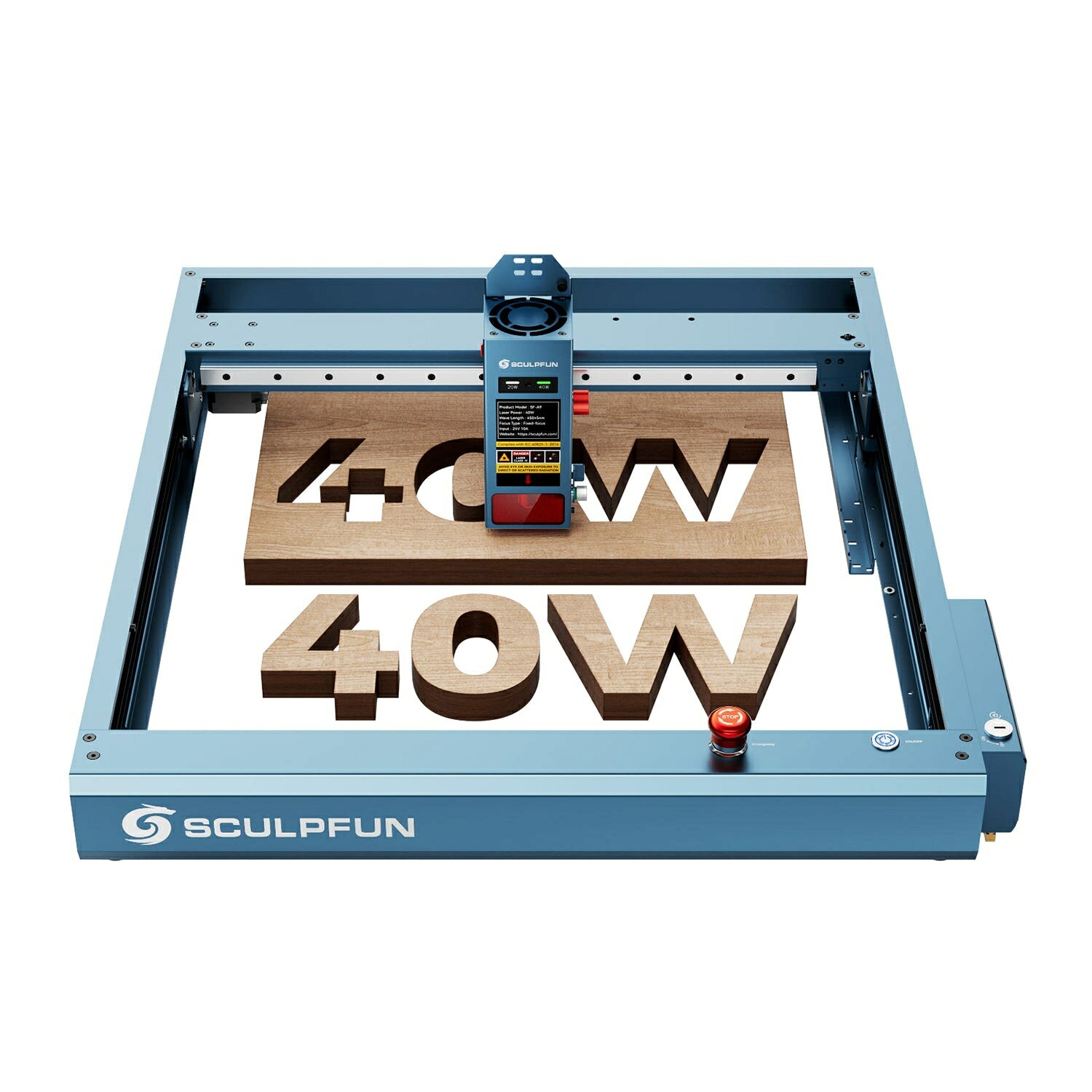 主な特徴：SCULPFUN S30 Pro 40W 強力レーザー：Sculpfun SF-A9 は強力な切断能力を持つ 40W レーザーヘッドを採用しており、40W/20W のレーザー出力切替に対応しています。一度に 20mm の合板や 6...