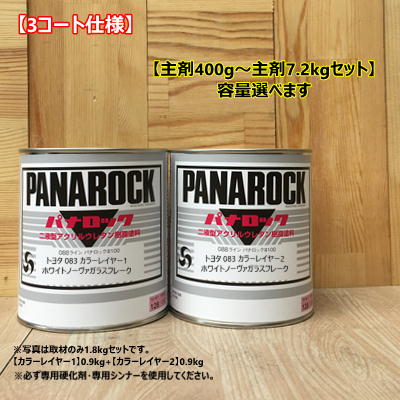 【トヨタ 083】 ホワイトノーヴァガラスフレーク 【レイヤー1+レイヤー2】パナロック 2液型ウレタン塗料 自動車 ロックペイント 自動車補修塗料-ロックペイントデータ合わせ- ※必ず専用の硬化剤、シンナーを使用してください。※気温に合わ...
