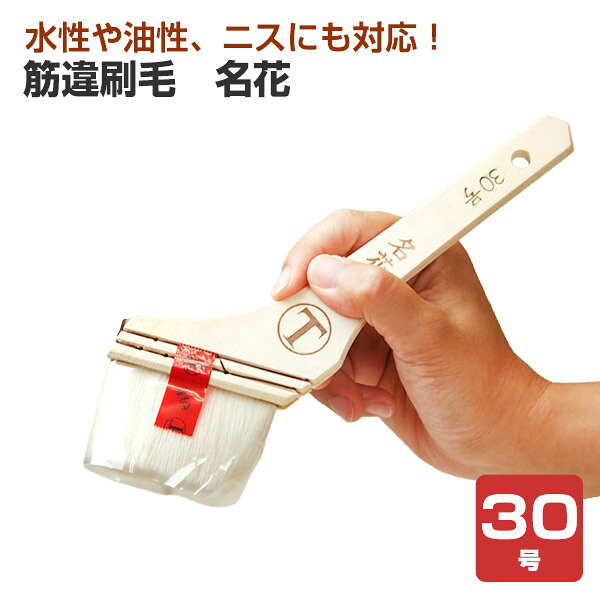 メーカー 大塚刷毛製造 用途 水性塗料・弱溶剤塗料に最適 サイズ 30号筋違刷毛　名花 商品説明 木部用ニスに対応。 ダメ込み作業等の細かい箇所の塗装に使用されている、オーソドックスなサイズです。 特長 ・大塚刷毛製造の名花は、特殊製法で刷...