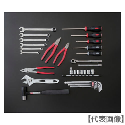 製品仕様 商品名 TONE　整備用工具セット　シャッター付サービスボード　工具一式のみ　35点セット（CS310C）451-9361【TONE（株）】 内容量1S 販売単位1S 仕様●セット内容（点）:35●セット内容:工具一式のみ 原産国...