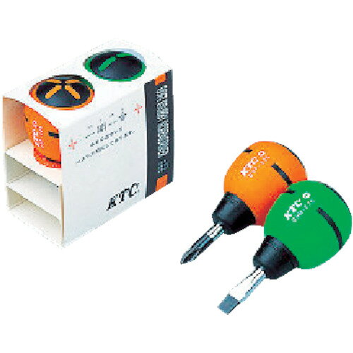 製品仕様 商品名 KTC　ギフト用ドライバセット［2本組］（TD902） 373-8558 内容量1S 販売単位1S 仕様●セット内容:スタビー（+）No.2、（-）6●セット内容（本）:2 仕様2●刃先：マグネット入り 材質／仕上●軸:ク...
