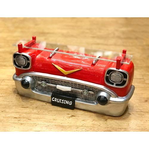 ヴィンテージレッド/ワンサイズ/GK19286・パッケージ個数:1・［サイズ］W42 × D14.5 × H19.5 cm・［重　量］約 2.2kg・■生産地：中国・■素材・成分：［本体］樹脂［天板］ガラス・＜設置方法＞背面に引っ掛け穴があ...