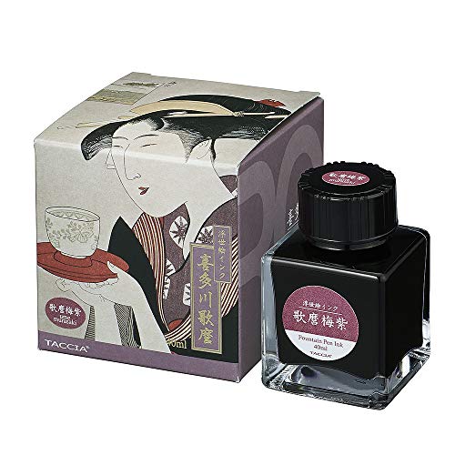 喜多川歌麿梅紫/40 /TFPI-WD42-16・Style:喜多川歌麿Color:梅紫・パッケージ個数:1・インク：万年筆水性染料インク・40・瓶：ガラス製・フタ/フェノール樹脂・パッキン/PE製 W42×D42×H68mm・フタ：フェノ...