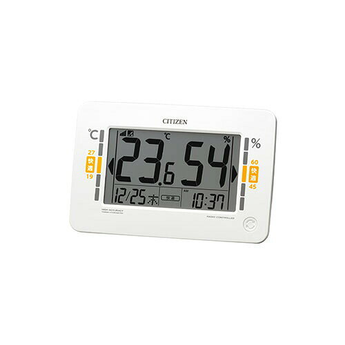 商品名8RZ240−003この商品について電波時計電波オフ・サーチ機能高精度温度表示（-9.9〜5℃）高精度湿度表示（2〜95%）環境目安表示（「熱中症」「インフルエンザ」「快適」表示タイプ）24〜25時間以内の最低/最高値（温度・湿度）表...