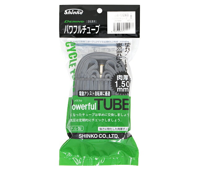 ・耐パンク性を更に向上させたパワフルで安心な肉厚チューブ ・電動アシスト自転車に最適 ・肉厚：1.50mm ・英式バルブ ■サイズ 26×1 3/8 W/O　　英式バルブ