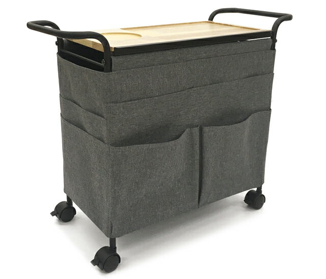 ・リビングインテリアに＋αの収納機能で身の回りをより快適にするグーテ（GUTE）リビングストレージシリーズのサイドワゴン・厚みのある天然木をトレー状に加工した安定感と素材感のある木製天板・本体内部はA4サイズがたっぷり収納可能で、BOXティ...