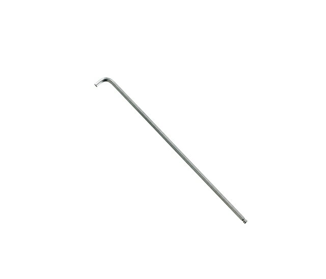 ■重量 3 g■サイズ 対辺サイズ：2mm 曲げ寸法（短）：5mm 曲げ寸法（長）：96mm 六角穴付ボルト：M2.5 六角穴付止めネジ：M4 ボールポイント傾き角度：20°