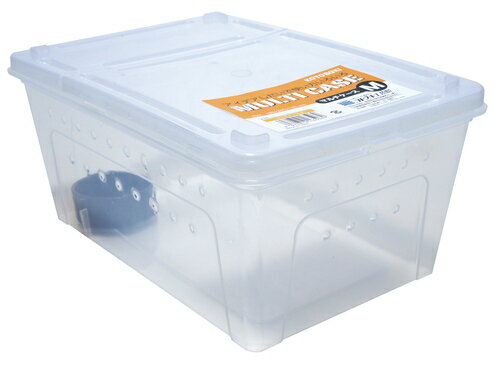 アイデアしだいで使い方いろいろ 小型爬虫類、小型小動物、昆虫の飼育に最適！！ ●フタを取り外すことなくメンテナンスやエサやりが可能になる大小のフタが開閉 ●マルチケースは積み重ねることが可能 ●ケース側面に通気穴を確保 ●便利な給水器が付属...