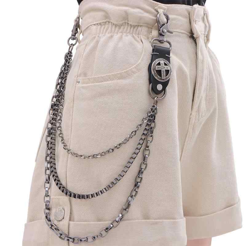 ・カテゴリ: ウエストチェーン・スタイル: ヒップホップ・テイスト: パンク・主な素材: 金属・性別: ユニセックス・対象年齢: 少年・カラー展開: ブラウン、ブラック・長さ: 60〜80cm・サイズ: 115cm・ループ数: ダブル・バッ...