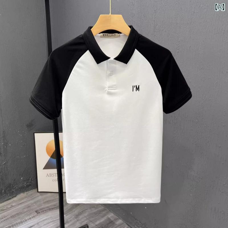 半袖ポロシャツ・インクアート加工・コットン生地使用・カラー：ホワイト.ブラック・サイズ：M, L, XL, 2XL, 3XL, 4XL, 5XL