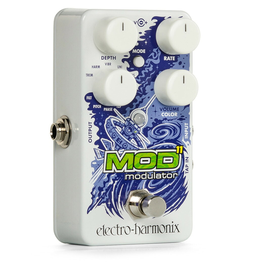 EHX Mod 11は、コンパクトなペダルにクラシックからエキゾチックまで11種類のモジュレーション・エフェクトと高度な機能を搭載している"MOD 11"。 セカンダリー・ノブ・モードにより、パワフルかつ直感的な "隠し "パラメーターにア...