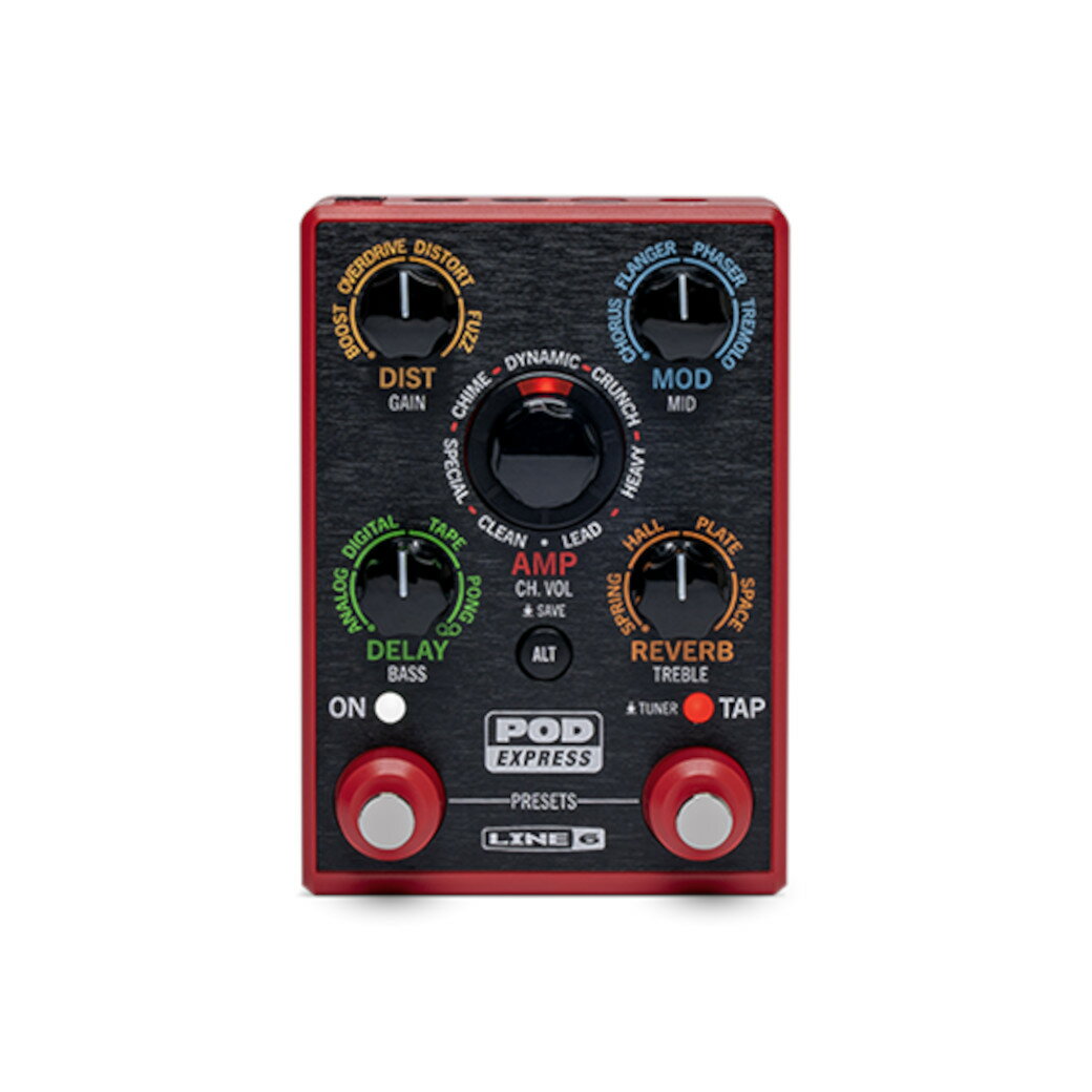 超ポータブルなアンプ＆エフェクトプロセッサー「POD Express Guitar」 ギタリストが望む場所へ、いつでもトーンを持ち運べます。 シンプルな操作性でギタリストが簡単に使用でき、HXプロセッサーファミリーを継承したモデル設計により...