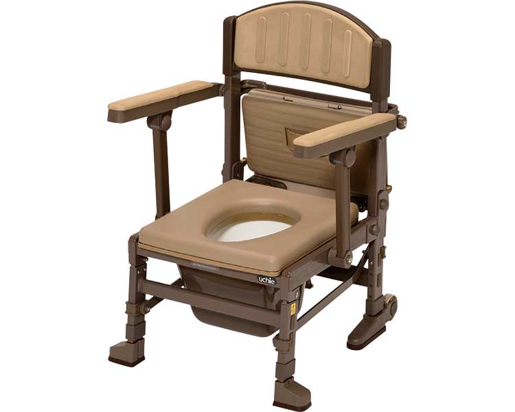 ●サイズ／幅55.5×奥行59.5×高さ79.5〜88.5cm、折りたたみ時：奥行33×高さ102.5〜111.5cm、座面：幅38×奥行43cm、穴部：幅19×奥行29.5cm、便座高：36〜45cm、ひじ掛け高：24cm、ひじ掛け内寸：...