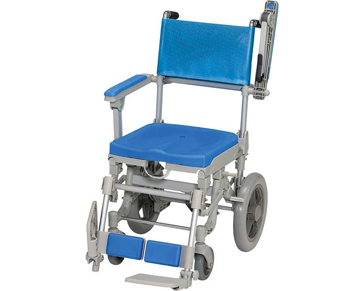 ●サイズ／幅53.5×奥行86.5×高さ88cm、折りたたみ時：奥行41×高さ75.5cm、座面：幅37×奥行40cm、座面高：47.5cm、ひじ掛け高：17.5cm、ひじ掛け内寸：41cm●車輪サイズ／前輪12.7×後輪31.8cm●重さ...