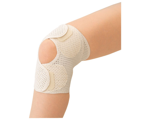 ●サイズ（ひざ周り）／フリー：36〜44cm、LL：43〜52cm●素材／ポリエステル、ナイロン、ポリウレタン●生産国／日本●手洗い可 ・形状の異なるメッシュゴムを重合することにより、立体的な圧迫を実現しました。 【中山式産業】