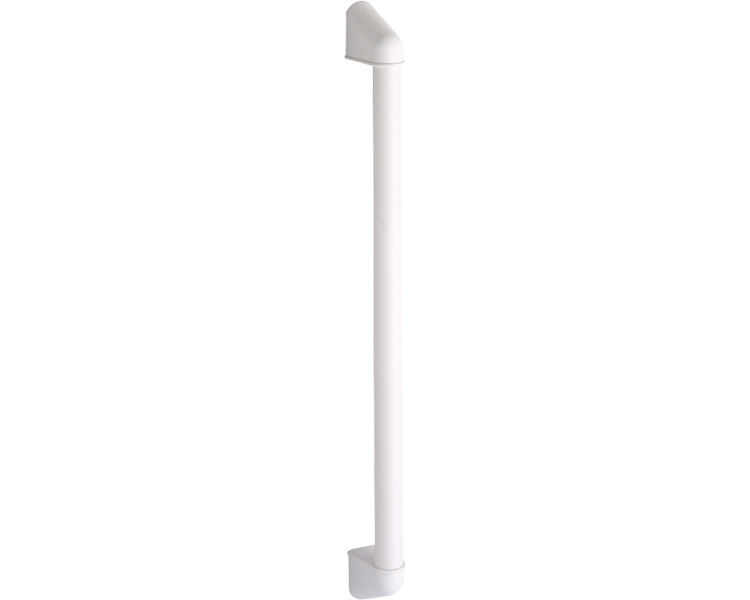 ●サイズ／長さ80cm、パイプ径：φ3cm●材質／塩ビ樹脂、ステンレス鋼管、特殊ABS樹脂●生産国／日本・樹脂加工で、冷たさを抑えました。入浴時等での転倒予防に。【ナカ工業】