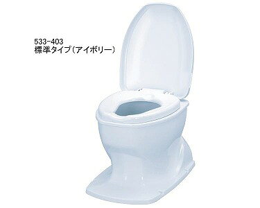 ●サイズ／幅37×奥行58×高さ45cm、座面：幅35×奥行40cm、穴部：幅19×奥行29cm、便座高：44cm●重さ／約5kg●材質／ポリプロピレン、ポリエチレン●最大使用者体重／100kg●生産国／日本●抗菌加工・簡易式とは気づかれな...