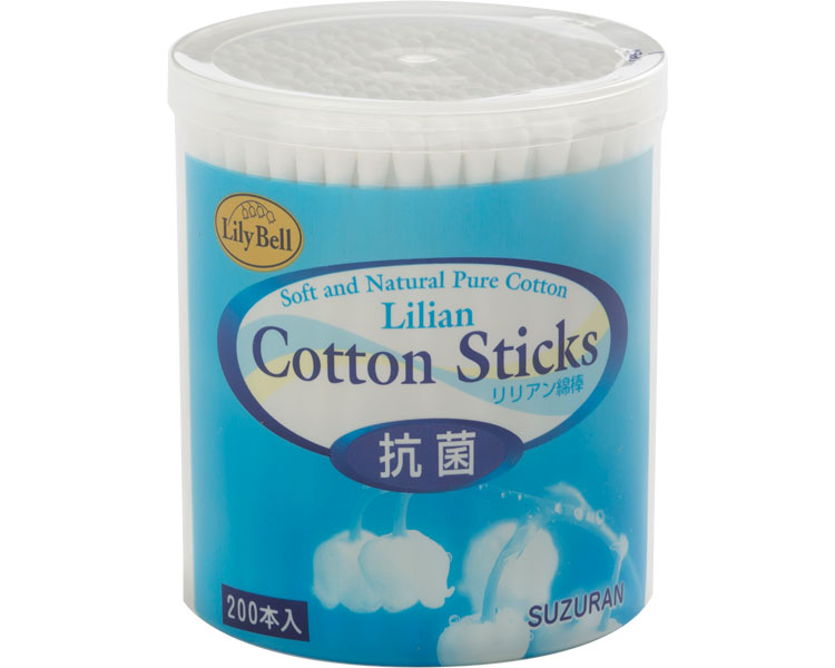 ●サイズ／軸7.9cm、直径4.8mm●材質／球部：綿100％、軸部：紙●生産国／中国 ・コットン100％を紙軸に巻いた使いやすい綿棒。 【スズラン】