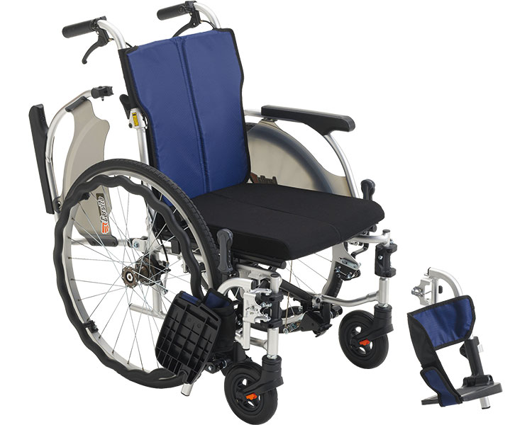 ●サイズ／全幅55×全長98.5×全高87cm、座面：幅40×奥行40cm、前座高：44.5cm（クッション含む）●車輪サイズ／前輪6×後輪22インチ●重さ／14.5kg（クッション含む）●材質／アルミ●最大使用者体重／100kg●標準機能...