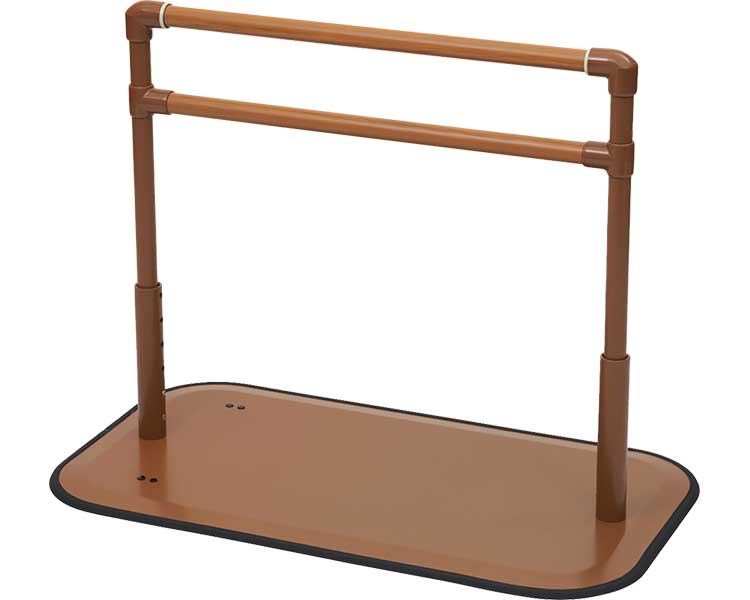 ●サイズ／ベース部：幅52×長さ92×厚さ1.3cm、手すり部：幅77×高さ70〜86（5段階／4cm）cm●重さ／17.5kg●材質／手すり：スチール・樹脂、支柱：スチール、ベース：スチール・樹脂・合成ゴム●最大使用者体重／100kg●生...