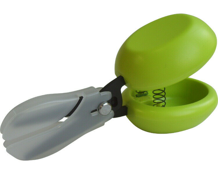 ●サイズ／幅4.5×長さ11×高さ6cm、刃渡り：3.5cm●重さ／54g●材質／ハンドル・キャップ：ABS樹脂、ブレード：ステンレス刃物鋼（フッ素加工）●生産国／日本 ・置いて押すだけで使えるハサミ。・握力が弱くても使えます。いろんな持ち...