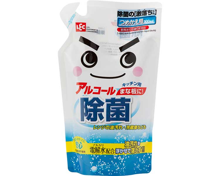●成分／アルカリ電解水、エタノール●生産国／日本・水の激落ちくんにアルコールで除菌力をプラス。・アルカリ電解水とアルコールの2つの力で汚れを落として除菌もできます。・冷蔵庫の内外、レンジ周り、電子レンジ等の調理家電、換気扇、調理台、食卓など...
