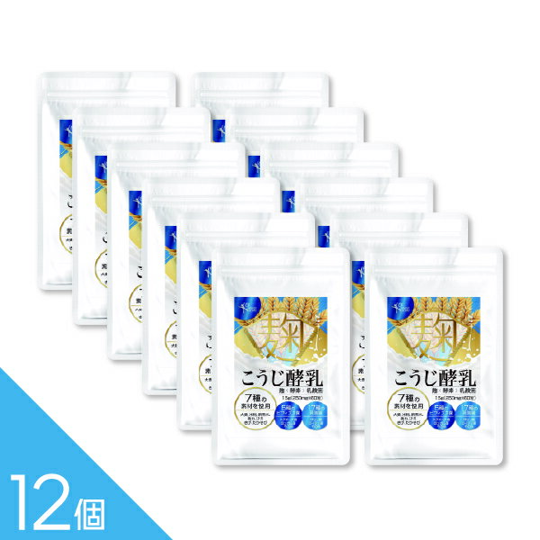 こうじ酵乳60は、穀物麹をはじめ、植物発酵エキス、乳酸菌、ビフィズス菌、オリゴ糖などを配合したサプリメントです。 大麦、あわ、ひえ、きび、タカキビ、紫黒米、米などの穀物麹を使用し、さらに野菜や果実、野草、海藻などを含む植物発酵エキスをバラン...