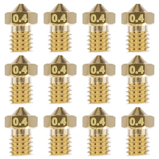【商品詳細】10個セット、ネジ:M6、入口直径2.00MM、ノズル径:0.4MM、ノズル直径サイズは表面に刻まれているので易くに認識できます。1.75MMフィラメントV5 V6 3Dプリンターと互換性があります。 【高品質の素材】高品質の国...