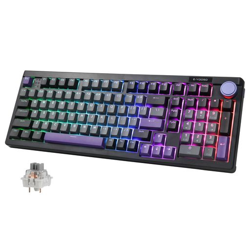 ✔️【コンパクト101キー+テンキー搭載&amp;3モード接続】▶テンキー付きの101キーコンパクト配列で、フルサイズに近い操作性と省スペース設計を両立。Bluetooth 5.0・2.4GHzワイヤレス・USB-C有線の3モード接続に対応...