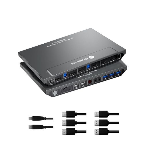 8K 解像度と高リフレッシュレートに対応したディスプレイポート KVM スイッチは、最新のビジュアル技術を駆使して、作業やゲームの両方で優れた映像体験を提供します。 USB3.0 ポートを搭載しているため、高速なデータ転送が可能で、大容量の...