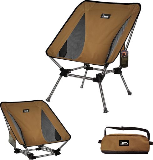 【超軽量&amp;コンパクト収納】重量:約1.75kg 耐荷重:150kg ●使用時サイズ:(約)幅55cmx奥行55cmx高さ68/51cm ●収納時サイズ:(約)32cmx15cmx15cm。専用収納袋がついているので、収納スペースを節...