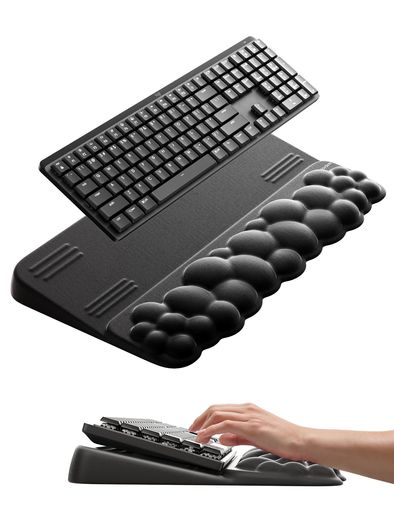 【単なる手首置き以上の価値を】Vaydeerの革新的キーボード手首休息は、キーボードスタンドと手首パッドを一体型に統合。キーボードの角度調整と手首の快適さを同時にサポートします。雲のように柔らかいデスク用キーボードリフターが、あなたの熱意を...