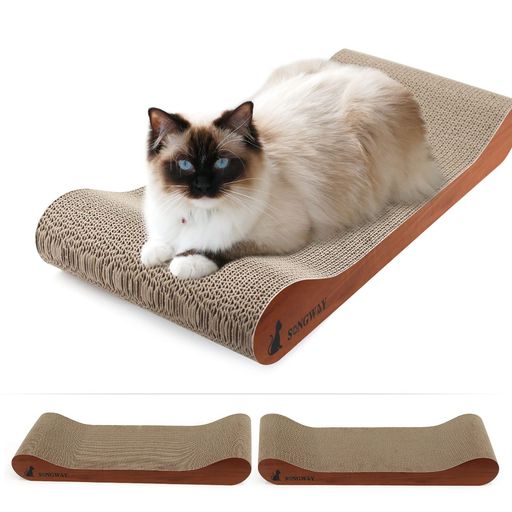 行動 大きいサイズ:2個セット長さ60*幅30*高さ8CM。全種類の猫に適しています。ぽっちゃり猫、大きい猫ちゃんの為の爪とぎベッドサイズ。 猫ための設計:つめとぎとしてだけではなく、大猫の寝るベッドとしても使えます。安定性があるので、安心...