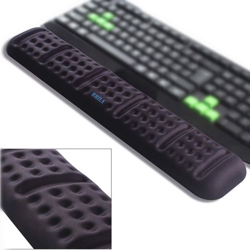原料製品: プレミアムソフトスローバウンスバックメモリ泡ゲル, 滑らかなライクラの生地 人間工学: 46穴をマッサージして、2つの振られた側端溝, 手首をかけるとき、彼らを感じやすい ノンスリップ底: スキッドプルーフラバーPU底, 寸法:...