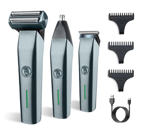 ヒゲ、レッグ、顔、鼻毛、脇の下 【3 in 1/多機能】本製品はシェーバー、散髪カット、鼻毛器のトリプルセットで、シェーバーヘッドはひげを剃ることができ、散髪ハサミヘッドは長いひげを剃ることができ、体毛を剃ることができ、鼻毛器のナイフヘッド...