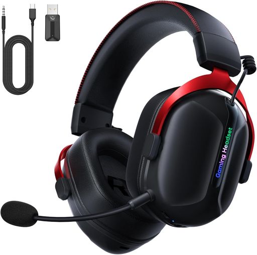 【強化されたATS3031チップと優れた音質】GvyugkeのCT570ゲーミングヘッドセットは、最新のATS3031 V3.0チップを採用しており、干渉を99.99%削減し、遅延率は 20ms と低いです。Ru磁気支柱をサウンド素材として...
